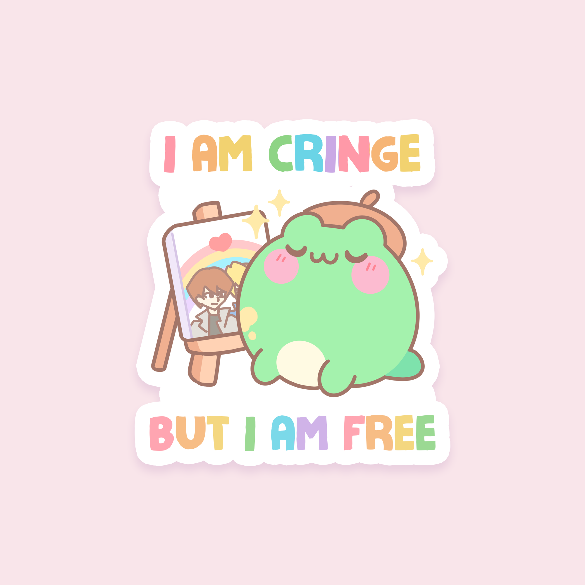 I Am Cringe But I Am Free Sticker – tokyo shojo